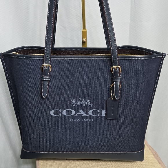 Coach | Bags | Coach Blue Denim Shoulder Bag Euc | Poshmark